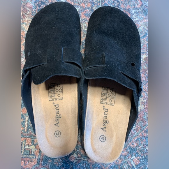 Asgard | Shoes | Suede Clogs With Arch Support And Comfort Cork Footbed ...